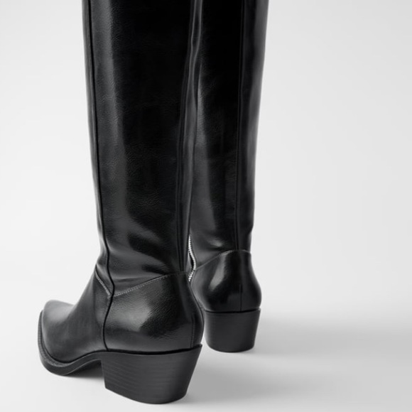 Zara | Shoes | Zara Trf Heeled Cowboy Boots | Poshmark